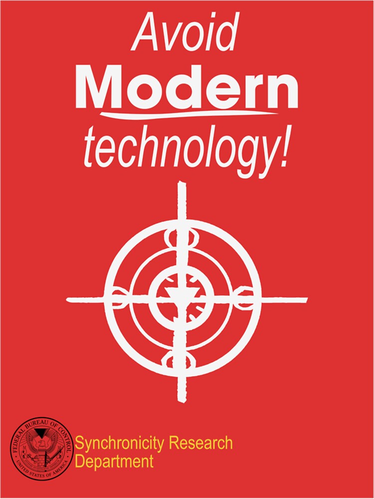"CONTROL Avoid Modern Technology " Sticker for Sale by hpgamer | Redbubble
