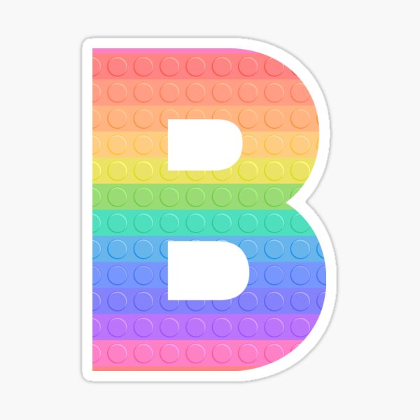 " Pop It - Capital Letter B - Initial B" Sticker for Sale by ...