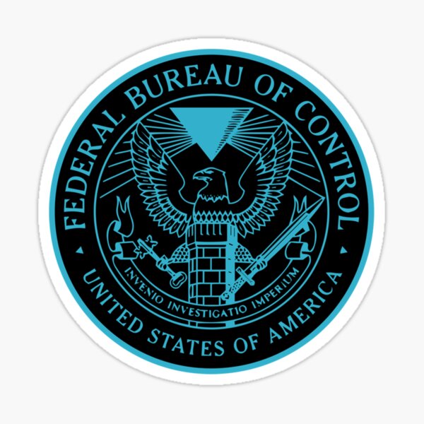 "Federal bureau of Control " Sticker for Sale by hpgamer | Redbubble