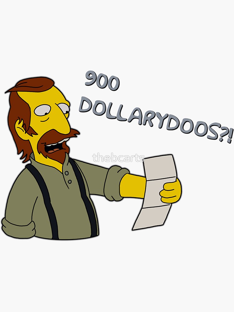"900 DOLLARYDOOS?!" Sticker for Sale by thebcarts | Redbubble
