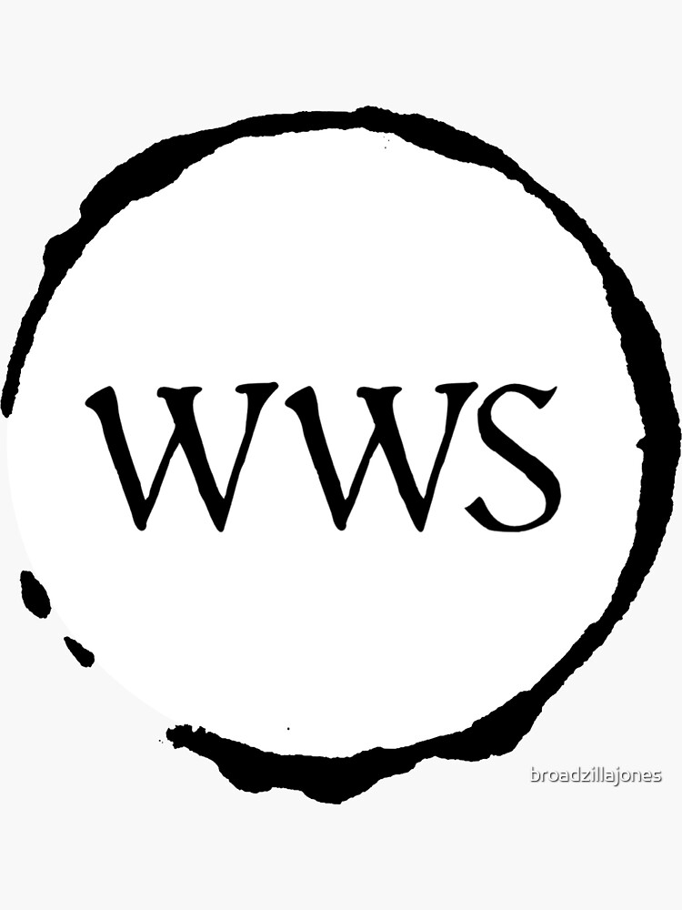 "WWS Logo" Sticker for Sale by broadzillajones | Redbubble