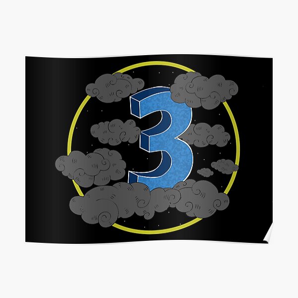 "Cloud 3 Blue Logo" Poster for Sale by CloudThree | Redbubble