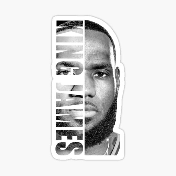 "LeBron James - King James" Sticker for Sale by AYA-Design | Redbubble