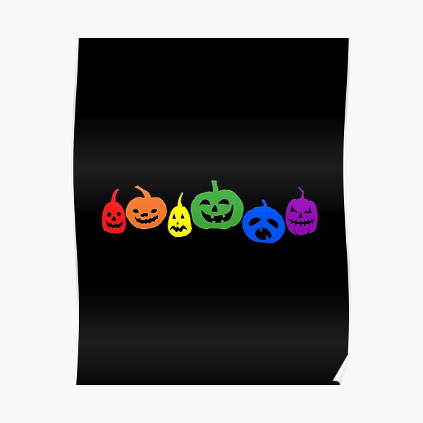 "Jack-o-lantern LGBT Flag Pumpkins. LGBTQ Pride" Poster for Sale by ...