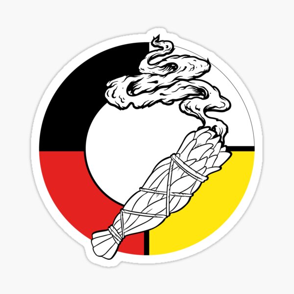 "Native American History - Indigenous Medicine Wheel Smudge" Sticker ...