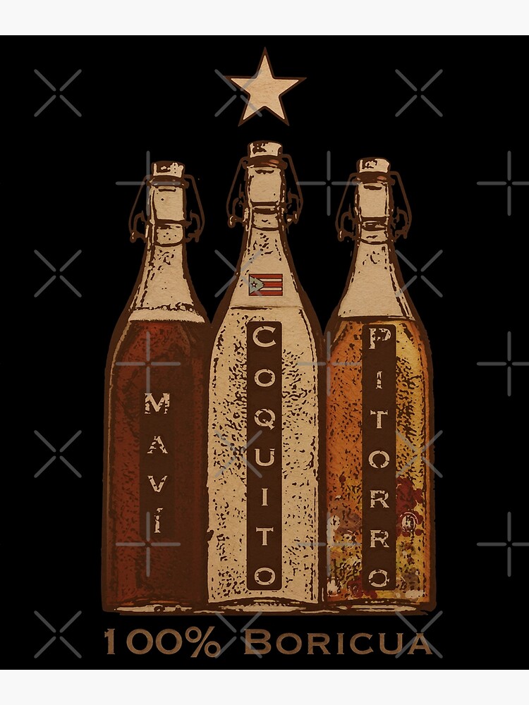 "Puerto Rico Mavi, Coquito, Pitorro, Boricua Traditional Drinks" Metal ...