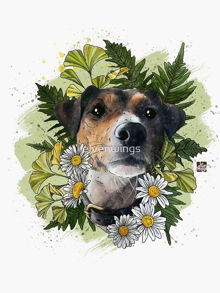 "Daisy the Doggy" Sticker for Sale by elvenwings | Redbubble