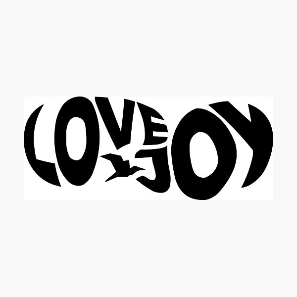 "Lovejoy - Minimalist Logo - Black" Photographic Print by Vince19Drums ...