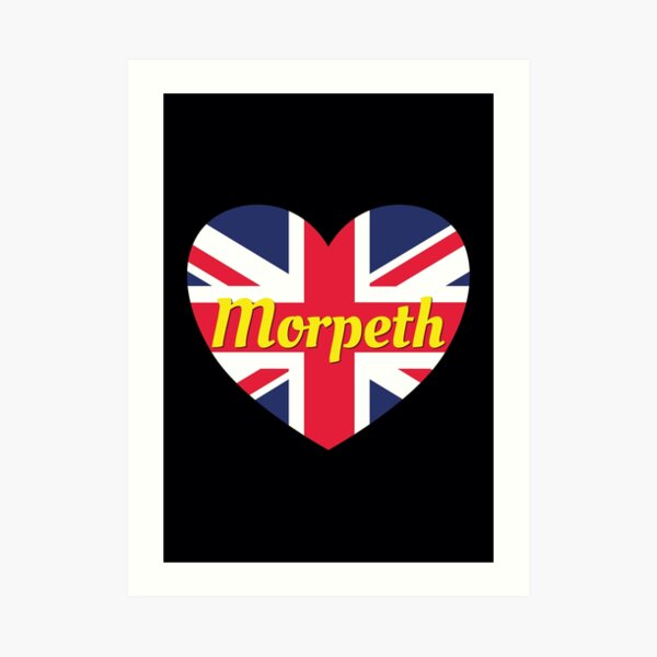 "Morpeth England UK British Union Flag Heart - Morpeth" Art Print for ...