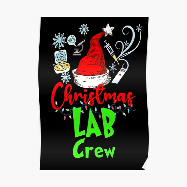 Póster «LABORATORIO DE NAVIDAD CREW FUNNY MEDICAL LAB SCIENTIST LAB ...