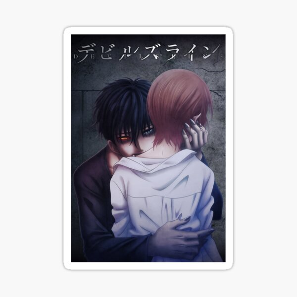 "Living With Vampires Devils Line Anime Halloween Vintage" Sticker for ...