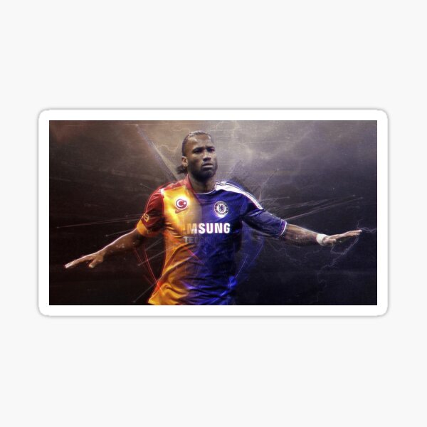 "Didier Drogba Wallpaper " Sticker by kiyokoamino92 | Redbubble