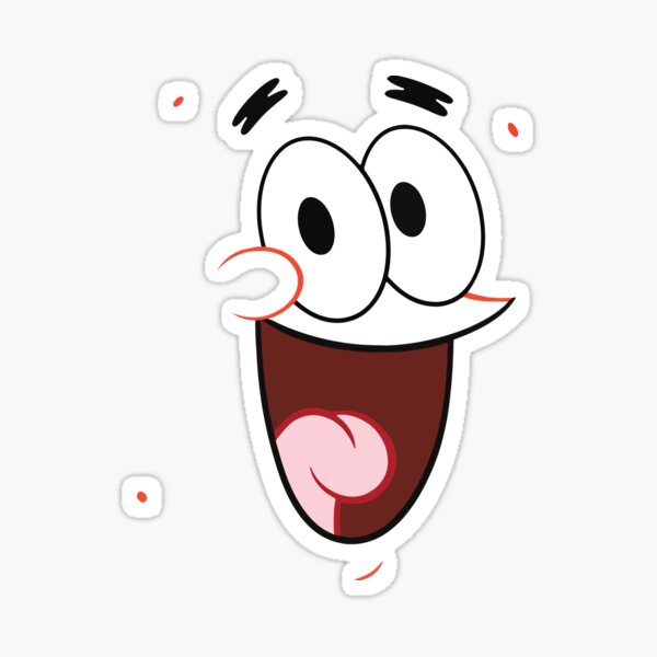 "Patrick Smile Funny Face" Sticker for Sale by XrayVisions33 | Redbubble