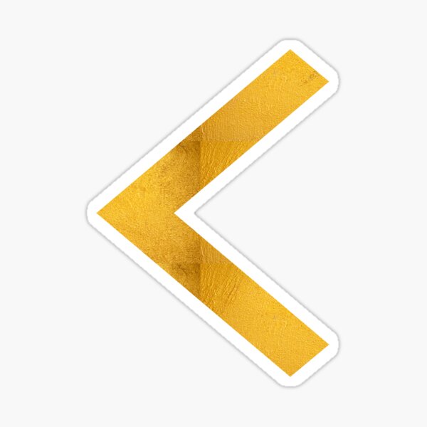 "Arrow in Bold Gold" Sticker for Sale by KirstenJRenfroe | Redbubble