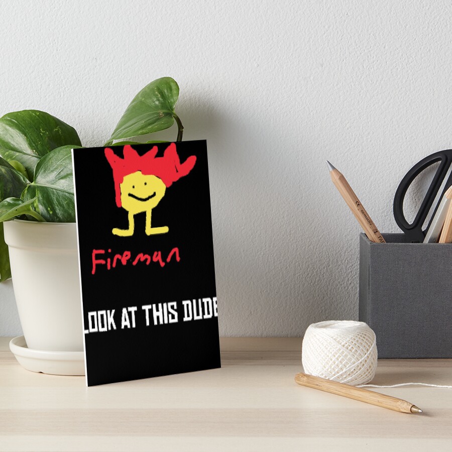"fireman jerma" Art Board Print by Christoprunson | Redbubble