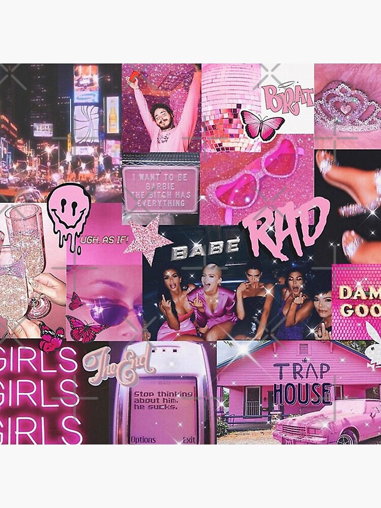 "Pink Asthetic Vibes Collage" Pillow for Sale by Windasari29 | Redbubble