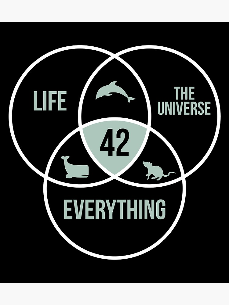 Life The Universe And Everything 42 Answer To Life Premium Matte ...