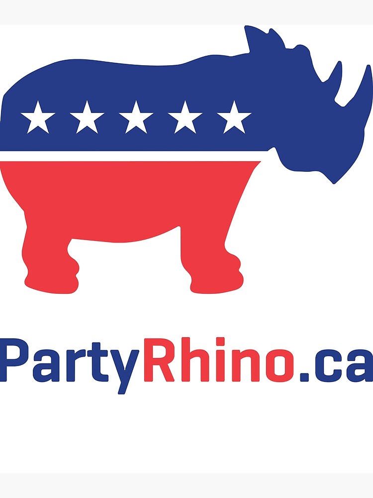 "Rhino Party Logo 2019 Classic" Poster by CordasBree | Redbubble