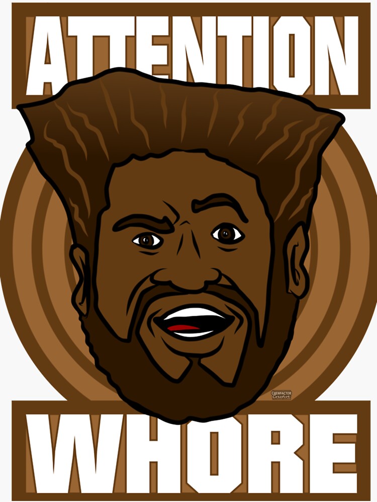 "Attention Whore - Ian Zaro " Sticker for Sale by DylanR8us | Redbubble