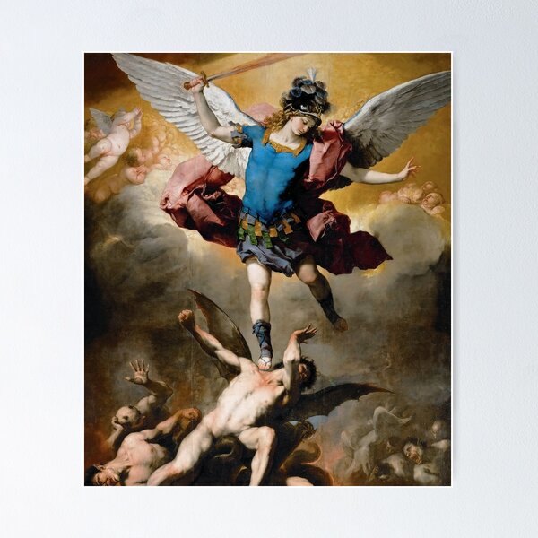 "St Michael The Archangel Artwork" Poster for Sale by sparklehorsette ...