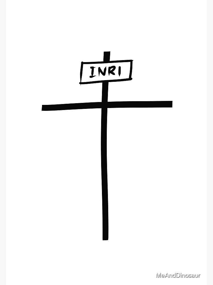 "Cross Jesus INRI Religious Christian Black" Poster for Sale by ...