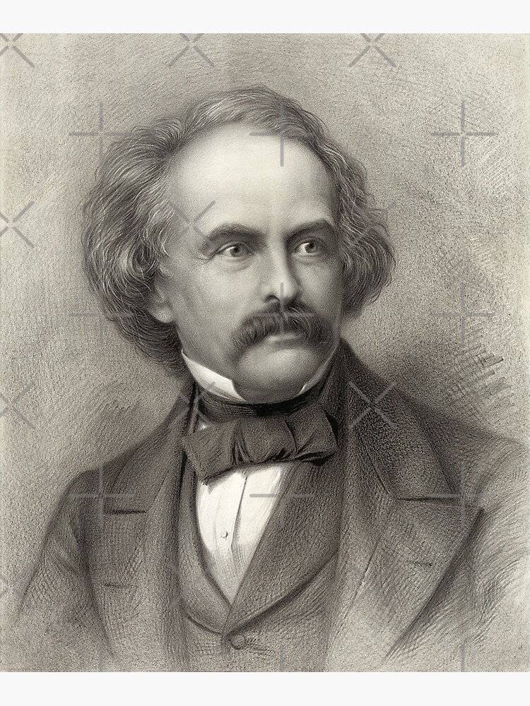 "Portrait of Nathaniel Hawthorne" Framed Art Print by kreicher | Redbubble