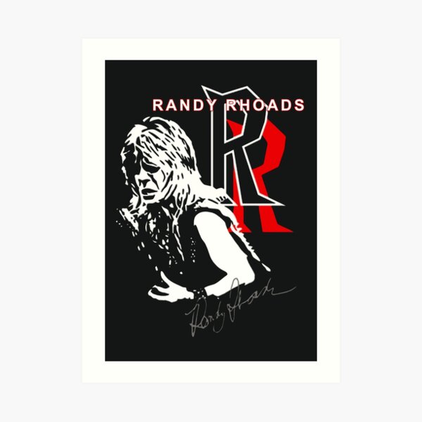 "Randy Rhoads Autograph Ozzy Heavy Metal Rock Logo" Art Print by ...