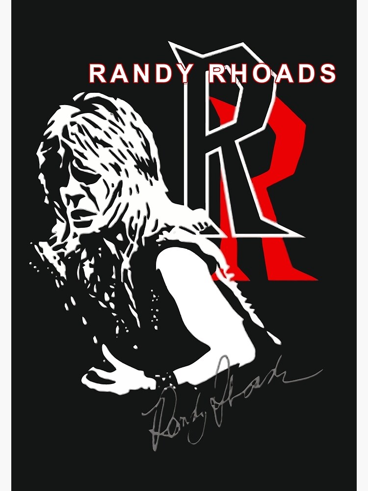 "Randy Rhoads Autograph Ozzy Heavy Metal Rock Logo" Art Print by ...