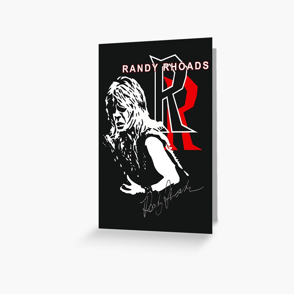 "Randy Rhoads Autograph Ozzy Heavy Metal Rock Logo" Greeting Card by ...