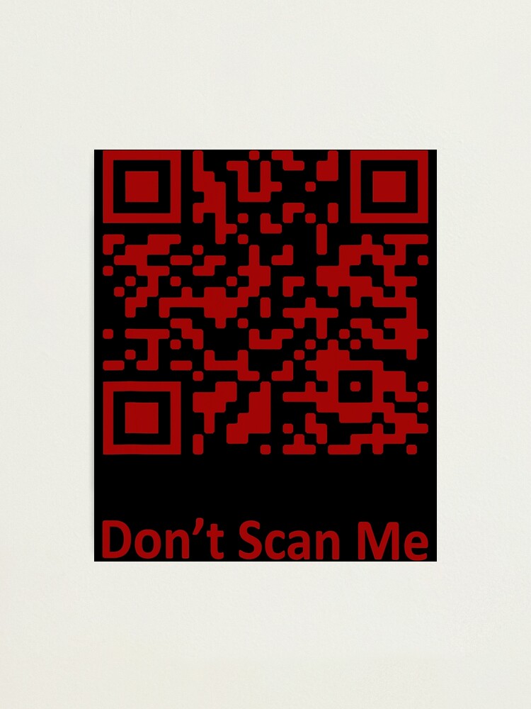 "Rick Roll Meme QR Code Scan Shirt für Lachen und Spaß" Fotodruck von ...