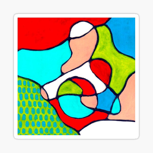 "Colourful areas" Sticker by kiznanska | Redbubble