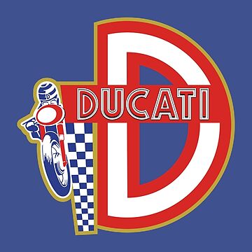 Vintage Ducati Logo Ducati Moto Retro Vintage Servizio Logo" Sticker