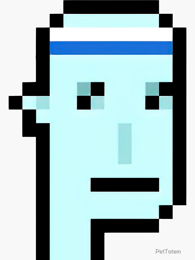 Pegatina «CryptoPunk # 3100 Pixel Alien sport NFT» de PetTotem | Redbubble