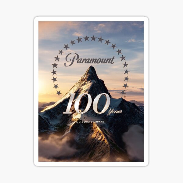 "100 Years Of Paramount logo" Sticker for Sale by GusCorkery | Redbubble
