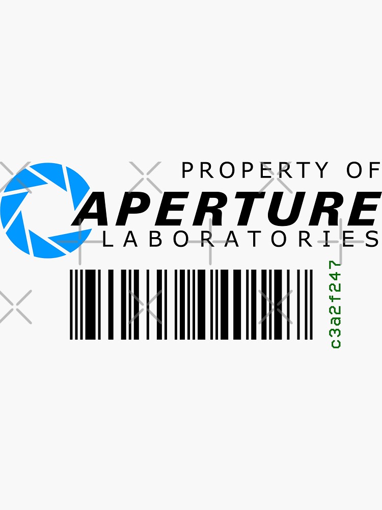"Property of Aperture Laboratories" Sticker for Sale by fandemonium ...