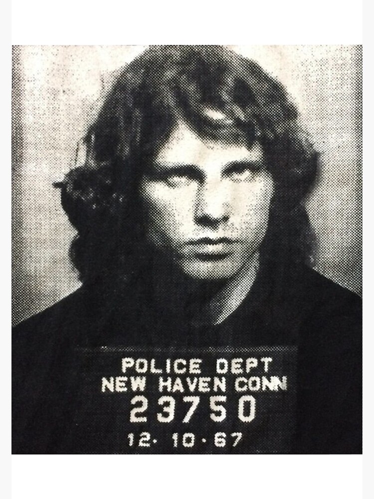 "Jim Morrison Mugshot 90s The Doors Winterland" Art Print by ...