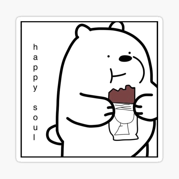"Happy bear" Sticker by Curryslaps | Redbubble