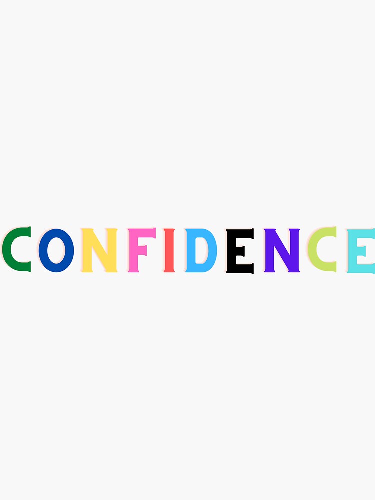 "CONFIDENCE" Sticker for Sale by birimoempire | Redbubble