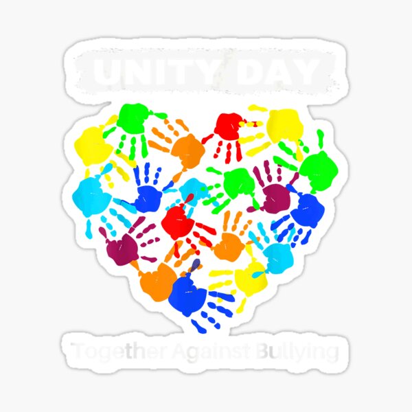 "Unity Day Orange Kids 2021 Together Anti Bullying Be Kind" Sticker for ...