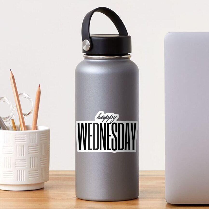 "Happy Wednesday" Sticker by trendingatees | Redbubble