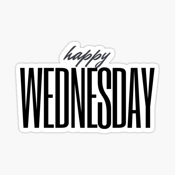 "Happy Wednesday" Sticker by trendingatees | Redbubble