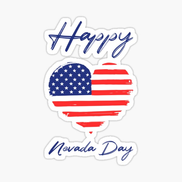 "Happy Nevada Day" Sticker for Sale by bja-tshirts | Redbubble
