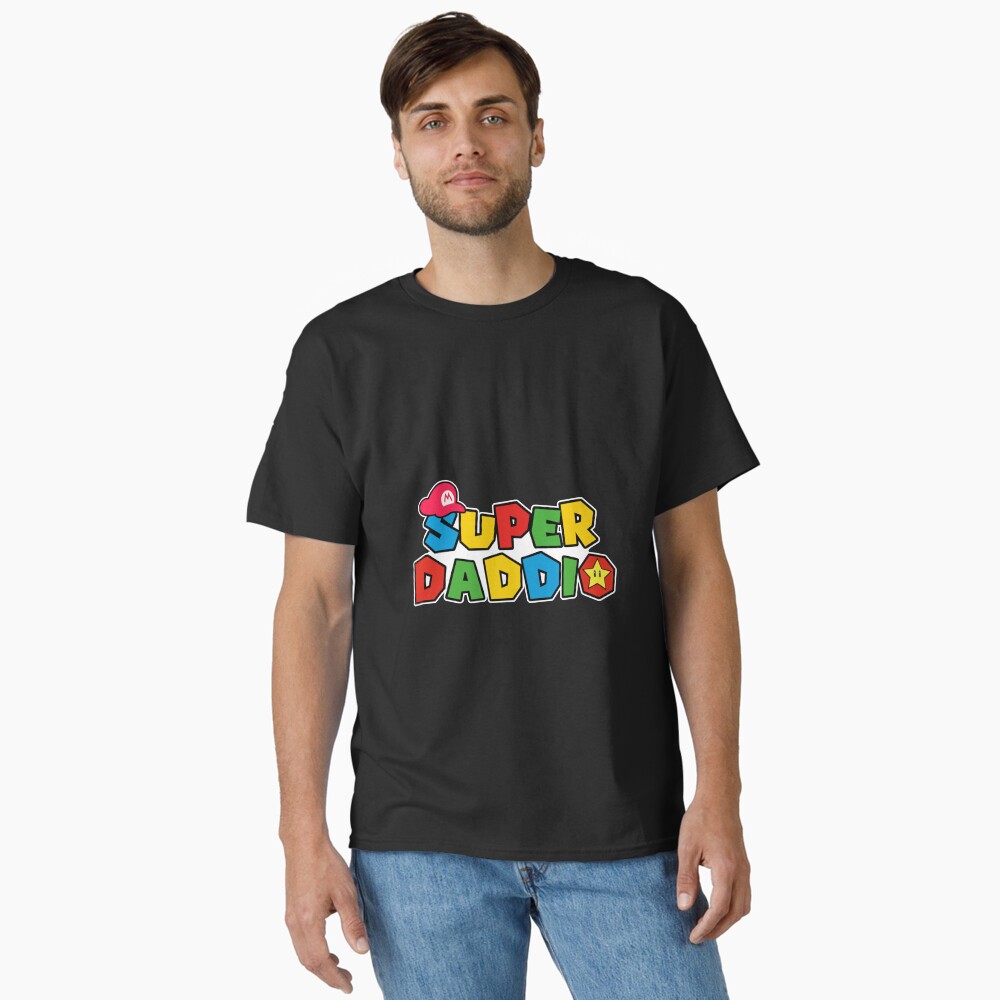 "Super Daddio Super Dad Bros" Sticker for Sale by IrisWheatia | Redbubble