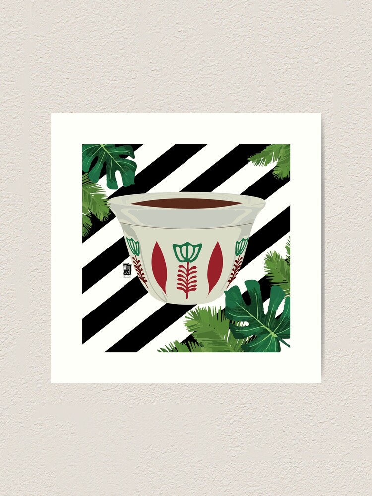 "Lebanese Coffee Cup Stripes" Art Print for Sale by why-natt | Redbubble