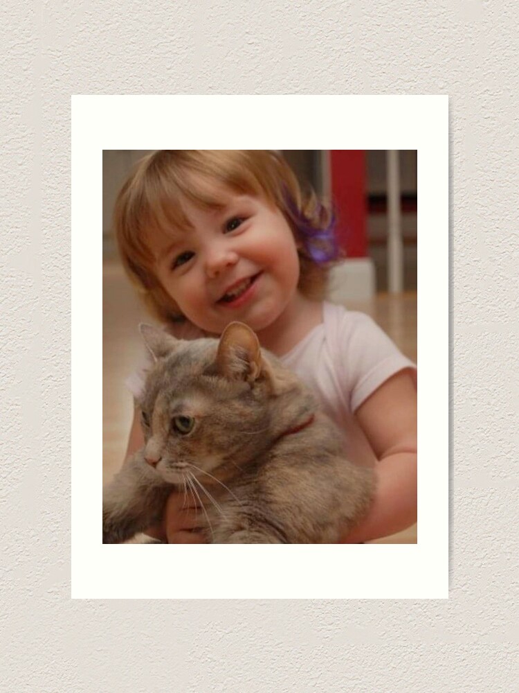 "Piper Rockelle Childhood with Her Sweetheart Cat" Art Print for Sale ...