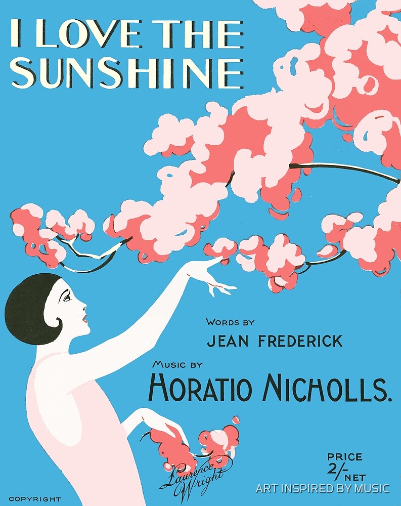 "I LOVE THE SUNSHINE (vintage illustration)" by ART INSPIRED BY MUSIC ...