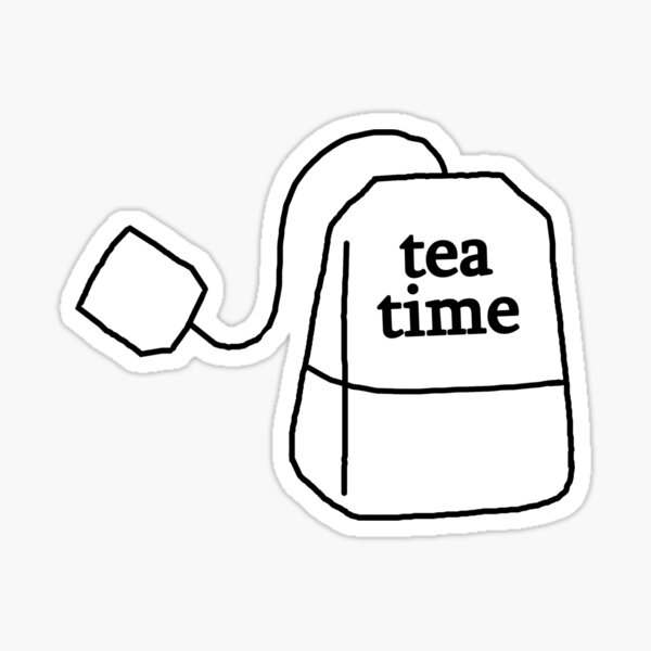 "Tea Time" Sticker for Sale by PeppaThePenguin | Redbubble