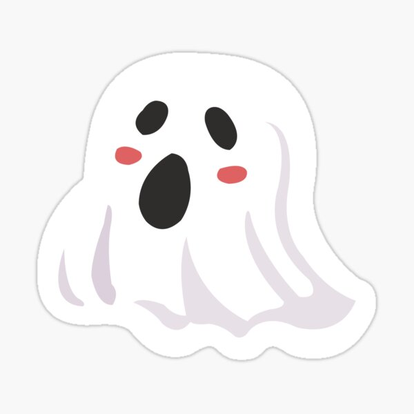 "Shy ghost" Sticker for Sale by NADARTDOM | Redbubble