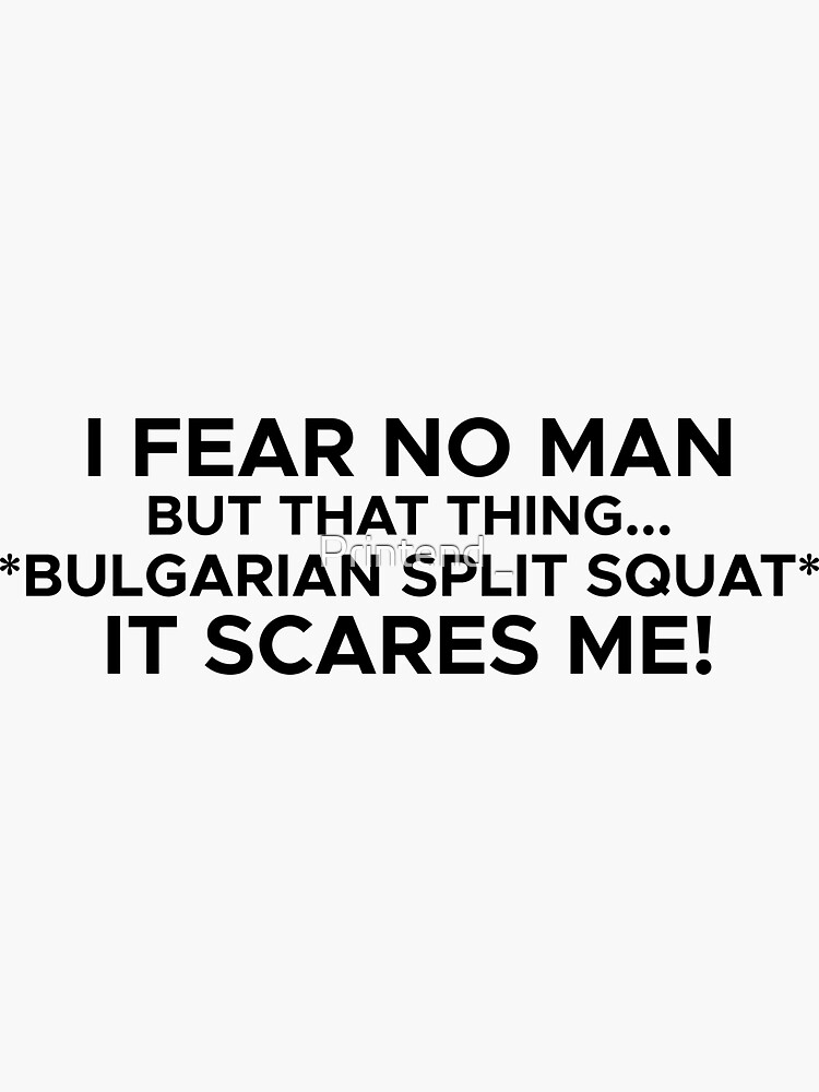 "Funny Bulgarian Split Squat Meme" Sticker for Sale by Dilic | Redbubble