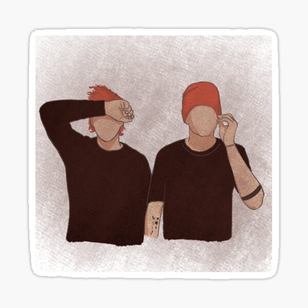 "The Dynamic Duo or Stressed out " Sticker for Sale by Mirosi-S | Redbubble